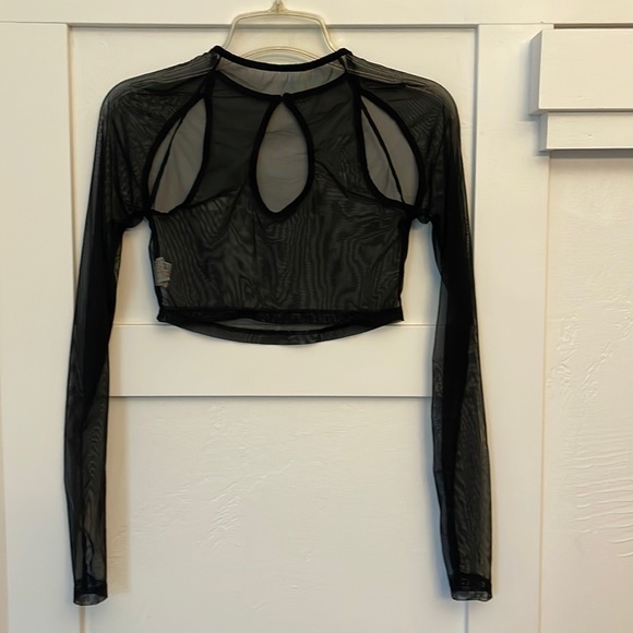 SHEIN | Tops | Shein Shear Black Crop Top | Poshmark